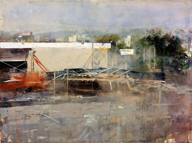 Construction site in the heat | George Rorris, Painter - Official Website